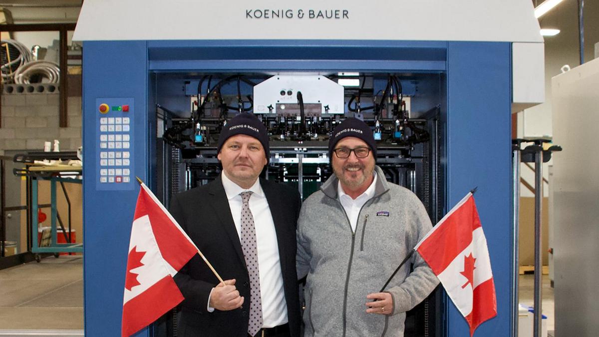 Koenig & Bauer Canadian Press and Post-Press Sales Flourish: Koenig & Bauer